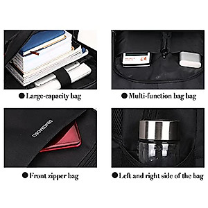 Backpack for Men, School Backpack For Traveling with USB Charging Port, Durable, Waterproof & Anti Theft 16 In Laptop Backpack for College Students, Business Computer Work Daily Daypack, Black