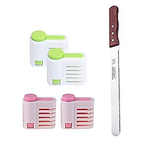 5 Pcs DIY Cake Slicer, Bread Cutter Slice Adjustable 5 Layers, Bread Cake Segmentation Toast Slice Layered Auxiliary Divider