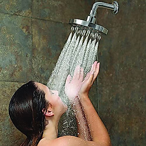 SparkPod Power Rain Shower Head- High Pressure Rainfall Shower Head- Unique Wide Spray Pattern Emulates a Rainstorm- Luxury Modern Look- No Hassle 1-Min Install (2.5GPM, Luxury Polished Chrome)