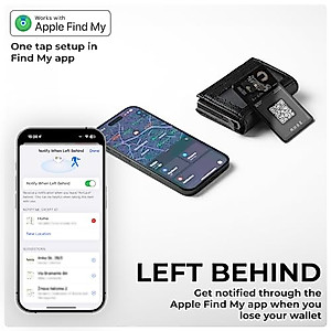 Rolling Square Aircard Wallet Tracker - Bluetooth Wallet Finder Find My Network Compatible with Business Card Feature NFC/QR Code - 0.09in Slim