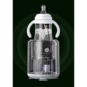 Baby Formula Dispensers & Mixers,360 -Degree Two -Way Shaking Milk,Shake Milk Evenly and Less Bubbles,Three -Gear Timing Milk,Wireless Portable Milk Shake,1200mAh Battery,Baby Bottle Shaker (White)