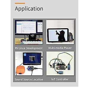 Sipeed RV Dock Allwinner D1 Single Board Computer RISC-V Linux Starter Kit with 16bits 512MB DDR3 RAM Onboard 2.4G WiFi + BT Module Support MIPI, RGB and MCU Running OpenWRT Debian YoC (RTOS)