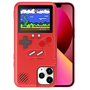 Chu9 Game Phone Case, 168 Built-in Small Video Games, Red, Compatible with iPhone 11 Pro Max