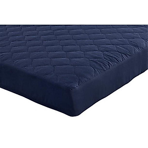 Value 6 Inch Thermobonded Polyester Filled Quilted Top Bunk Bed Mattress, Navy, LB531 (Full)