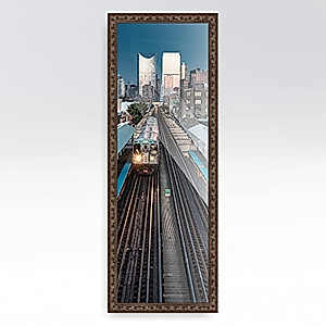 5x10 Ornate Brown Real Wood Picture Frame Width 1.5 Inches | Interior Frame Depth 0.5 Inches | Zisa Ornate Photo Frame Complete with UV Acrylic, Foam Board Backing & Hanging Hardware