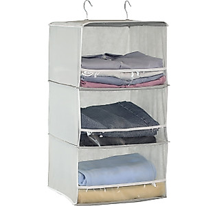 Simple Houseware Hanging Closet Organizers Storage, 5 Shelves + 3 Shelves