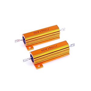 LM YN 50 Watt 150 Ohm 5% Wirewound Resistor Electronic Aluminium Shell Resistors Gold (Pack of 2)