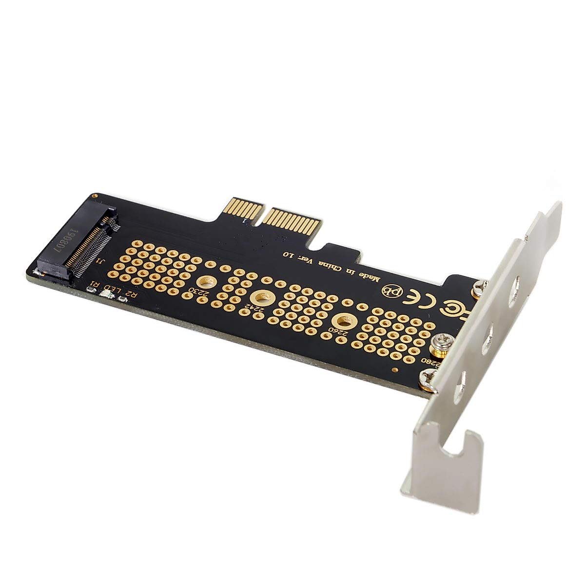 JSER NVME to PCI-E 4.0 Low Profile PCI-E 3.0 x1 Lane to M.2 NGFF M-Key SSD Nvme AHCI PCI Express Adapter Card