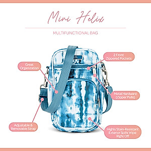 JuJuBe | Mini Helix Small Crossbody Bag with Multiple Pockets For Moms or Teens, Includes Adjustable Strap, for Travel & other Essentials