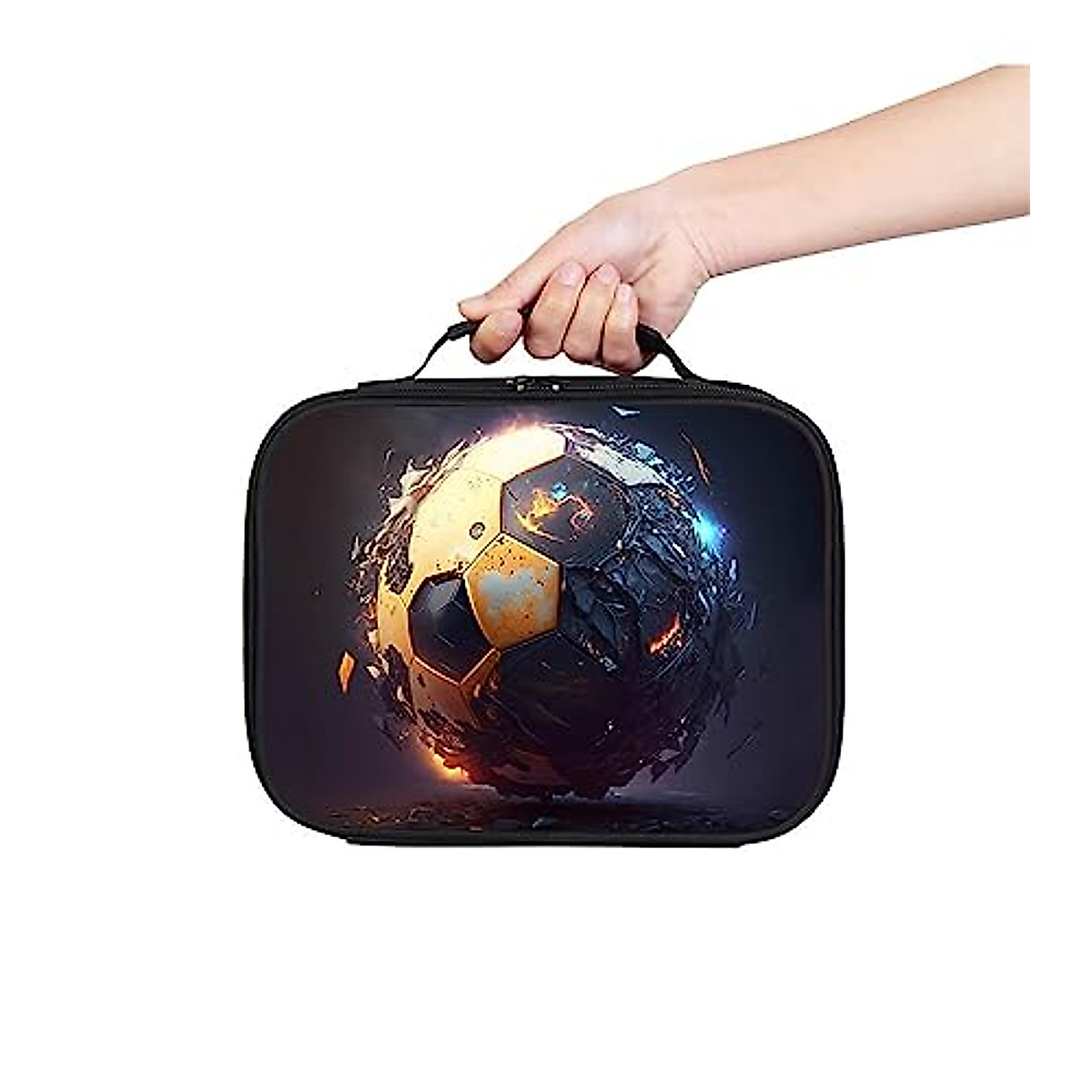 AnySmic Soccer Lunch Box for Kids, Girls Boys Lunch Boxes for School, Insulated Lunch Bags for Kids