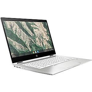HP Chromebook x360-14" HD Touch - Celeron N4000-4GB - 32GB eMMC - Silver White