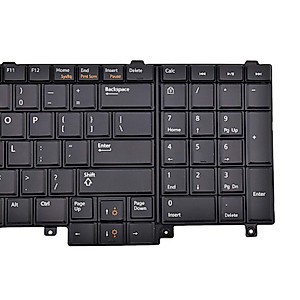 SUNMALL Replacement Keyboard with Pointer Compatible with Dell Latitude E5520 E5520m E5530 E6520 E6530 E6540 Precision M4600 M4700 M4800 M6600 M6700 Laptop Non-Backlit