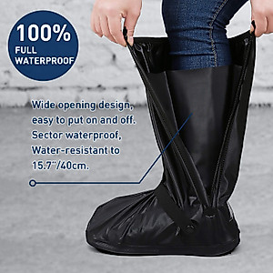 JUSPRO Waterproof Rain Boot Shoe Cover with Reflector for Outdoor Sports Hiking Climbing Camping Scooter Travel