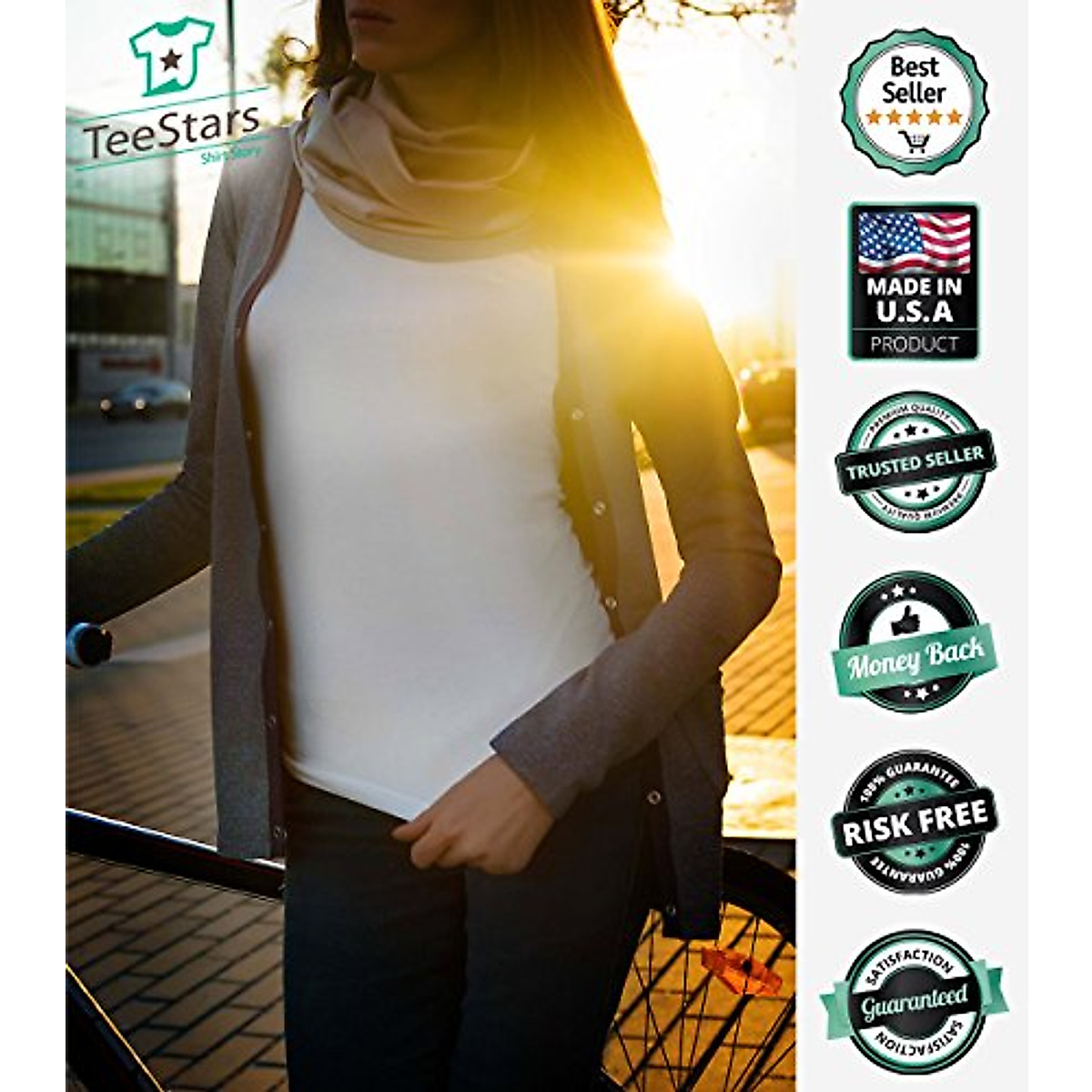 Faith Over Fear Shirts for Women Gifts for Christians Women Long Sleeve Tshirt Medium Blue