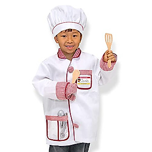 Melissa & Doug Chef Role Play Costume Set With Accessories - Pretend Chef Outfit For Kids Ages 3+