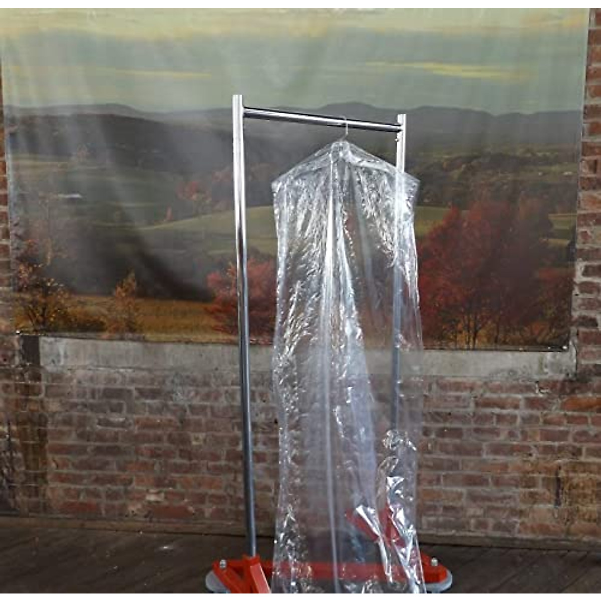 NAHANCO NTP372, Perforated Plastic Garment Bags On A Roll, Opening At Top, 72"H -Clear (Roll of 350)
