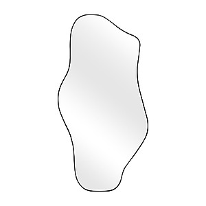 DAOYIJIAJU Large Irregular Mirror, Asymmetrical Wall Mirror, 47.2"x21" Unique Shaped Mirror, Modern Oblong Mirrors for Living Room Bathroom Bedroom Entryway Fireplace