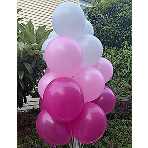 JODIDI 60 Pcs 12 Inch Latex Balloons in Rose Red, Pink and White - Perfect for Valentine's Day, Romantic Dates, Girl's Birthday, Graduation, Wedding, and Baby Shower Party Balloons Decorations