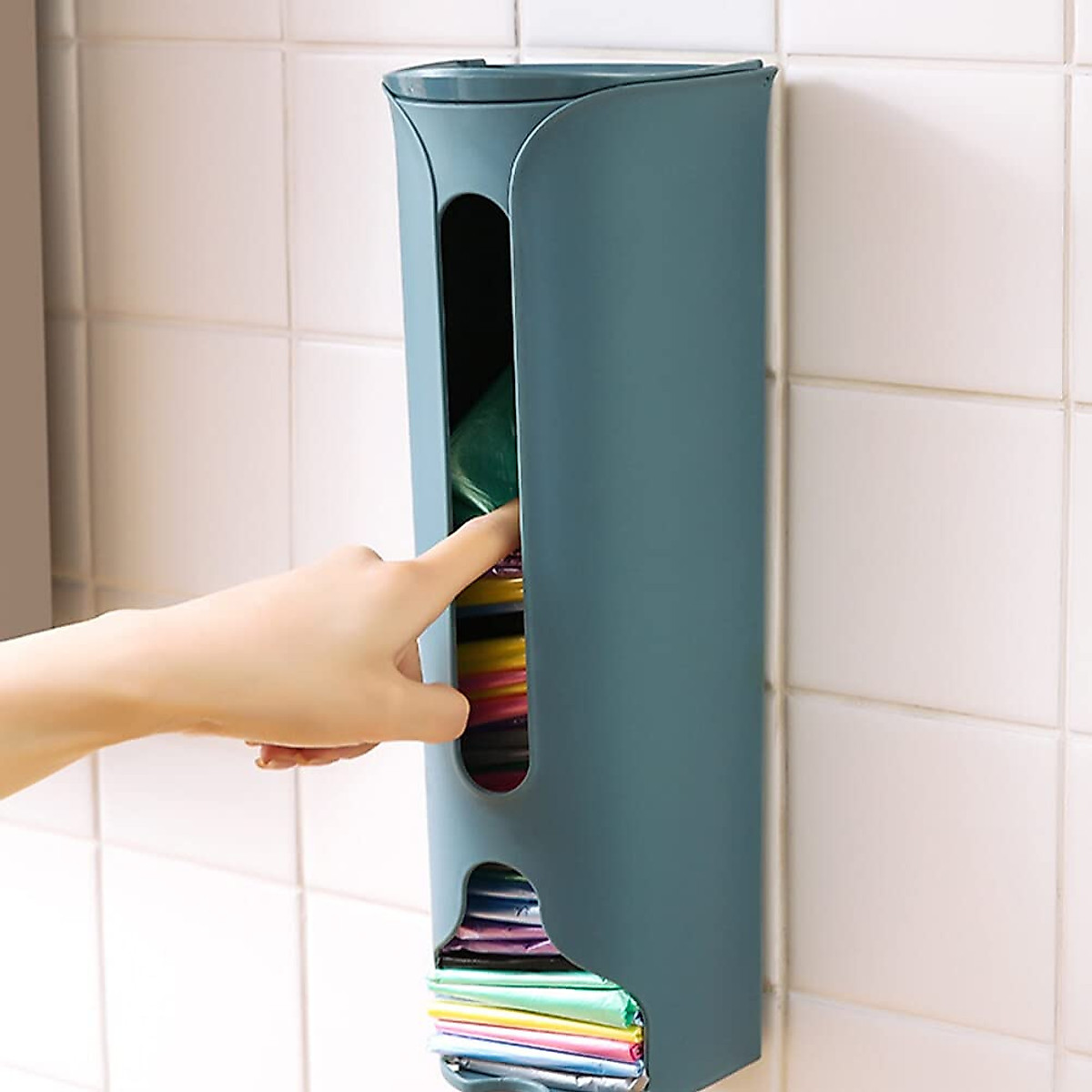 UPKOCH 2 Pcs Plastic Bag Holder Wall Mount Grocery Bag Dispenser Trash Bag Saver Shopping Bags Storage Organizer for Home Kitchen