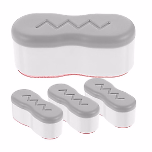 4Pcs White Toilet Seat Bumpers Universal Cover Lifter Gasket Toilet Lid Seat Buffer Spacers with Strong Adhesive for Toilet Cover Adhesive Bidet Attachments Bidet and Bidet Parts (4.5 x 1.7 x 2 cm)