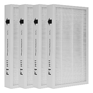 Hichoryer F1 Filter Allergen Reduction, Replacement Filter Compatible with Filtrete C01 T02 Room Air Purifier FAP-C01-F1 and FAP-T02-F1,4 Pack