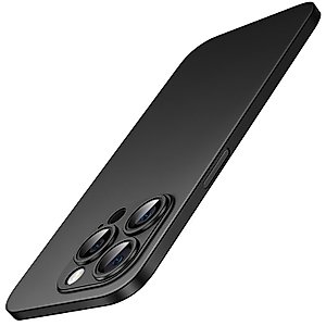 JETech Ultra Slim Case for iPhone 14 Pro Max 6.7-Inch, Camera Lens Cover Full Protection, Lightweight Matte Finish PP Hard Minimalist Case, Support Wireless Charging (Black)