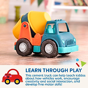 Battat- Wonder Wheels- Cement Truck – Truck With Concrete Mixer – Moveable Parts- Sturdy Construction Toy For Toddlers – Recyclable – Cement Truck