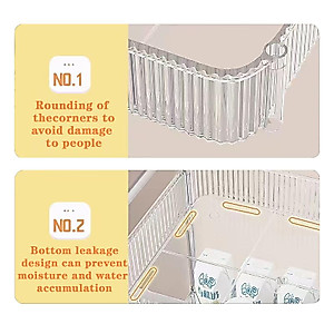 3-Tier Acrylic Rolling Utility Cart with Wheels Multi-Functional Storage Trolley Cart with Clear Trays Movable Storage Cart Organizer for Kitchen Bathroom Living Room Office