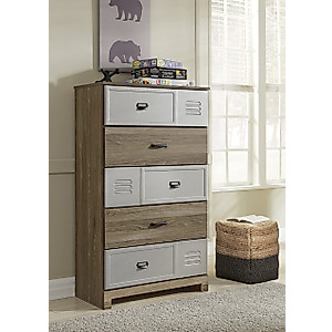 Signature Design by Ashley Sweed Valley Farmhouse Jute Braided Pouf, 17.5 x 20.25 inches, Natural & Black