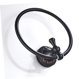 Black Towel Holder Black Towel Ring Towel Rack Black Vintage Black Bronze Brushed Towel Ring Round Black Towel Rack