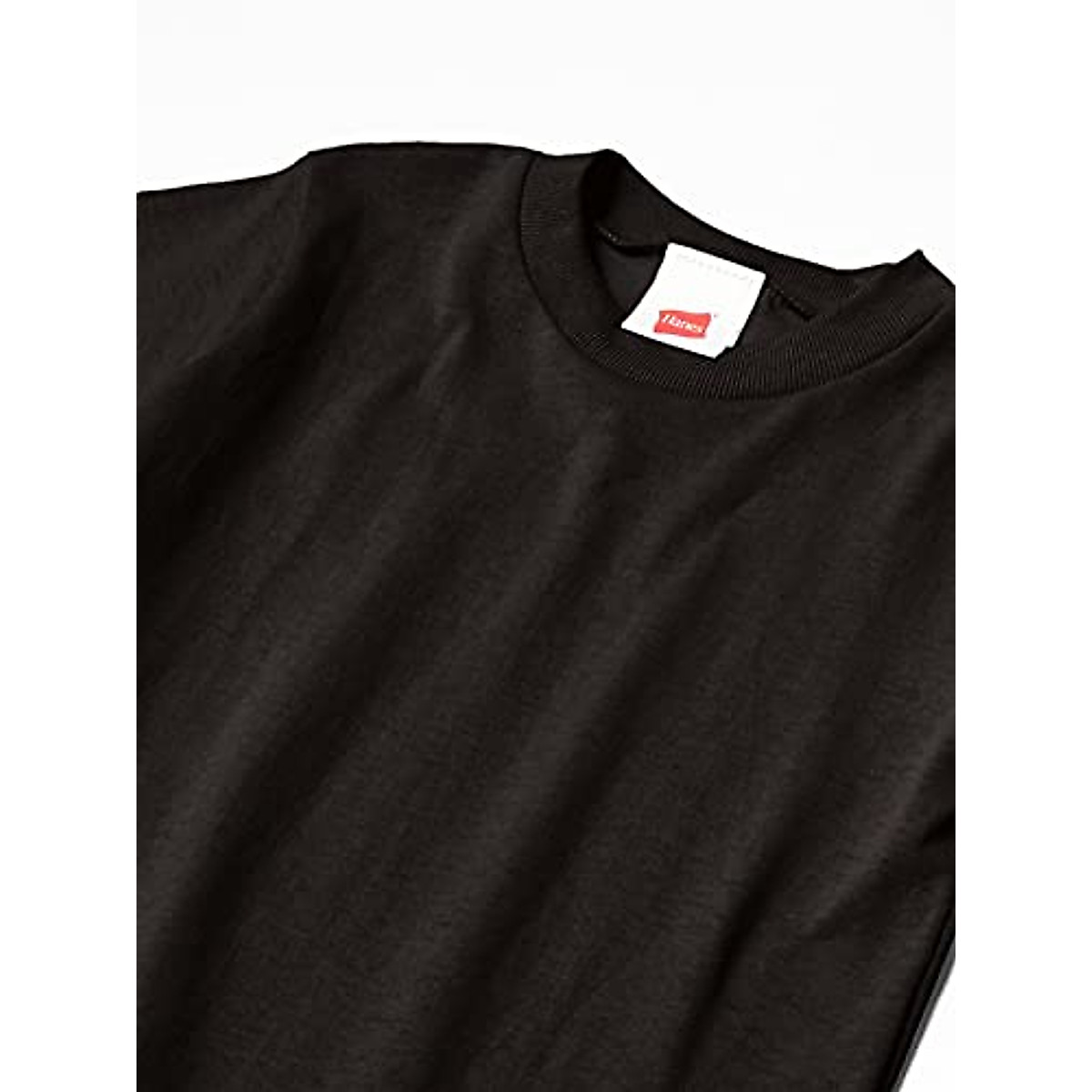 Hanes Big Boys' Essentials Short Sleeve T-shirt Value Pack (6-pack), Black, Large