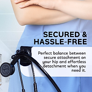 Steth ‘n go Magnetic Stethoscope Holder, Stethoscope Holder Hip Clip Design for Littmann Cardiology and Master Cardiology Stethoscopes, Must-Have Stethoscope Accessories, 1.10 oz