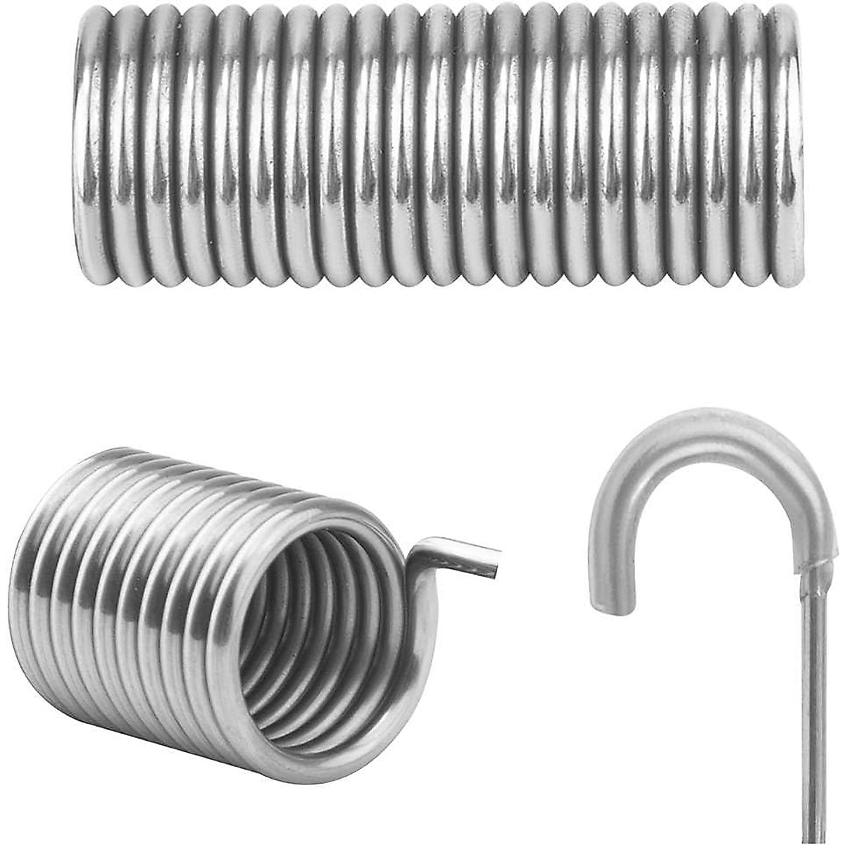 WAO ZONE 2PCS 3-5/8" Stainless Steel Replacement Recliner Sofa Mechanism Recliner Springs - Long Neck Hook Style-Recliner Replacement Parts