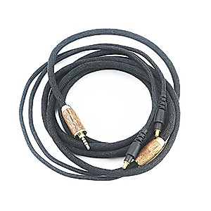 NewFantasia 2.5mm Trrs Balanced Male 6N OCC Copper Silver Plated Cord 2.5mm Balanced Cable Compatible with Audio-Technica ATH-MSR7b ATH-SR9 ATH-ESW990H ATH-AP2000Ti Headphone Walnut Wood Shell