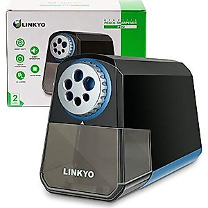 LINKYO Electric Pencil Sharpener Pro (Heavy Duty, Black)