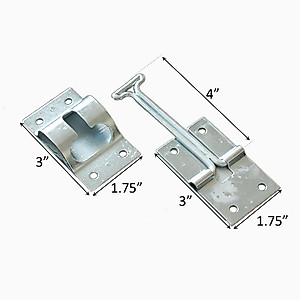 X-Haibei 2 Set 4 Inch Trailer T Style Entry Door Catch Latchs RV Door Holders Steel for Camper Cargo