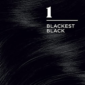 Clairol Nice'n Easy Permanent Hair Dye, 1 Blackest Black Hair Color, Pack of 1