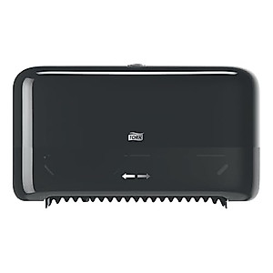 Tork Coreless Toilet Paper Dispenser Black, For Homes and Small Businesses, Fits T7 Dispensers
