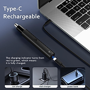 TIFOR Ear and Nose Hair Trimmer for Men - USB Electric Nose Hair Trimmer for Women, Waterproof Eyebrow Facial Hair Removal Rechargeable Nose Clipper