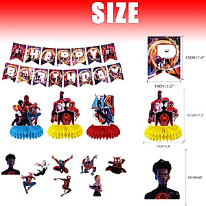 Birthday Party Supplies, Birthday Decorations Set Include Birthday Banners,Hanging Swirls and Honeycomb Centerpiece for Party Decorations