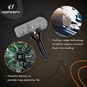 Tire Pressure Sensor 315MHz TPMS Snap-in 4Pcs Compatible with Chevy GMC Cadillac Buick & More Replaces# 13586335, 13581558, 15922396