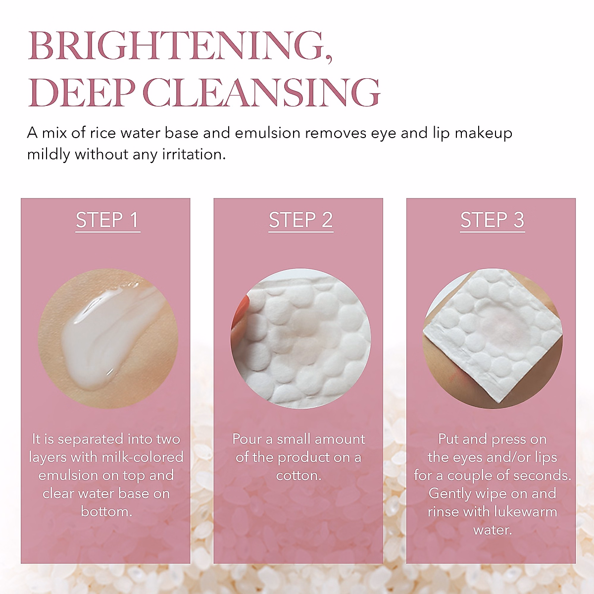 The Face Shop Oil-Free Liquid Eye Makeup Remover, Natural Rice Water Lipstick, Waterproof Mascara & Eyeliner Removal - 120 mL / 4 Oz, K-Beauty