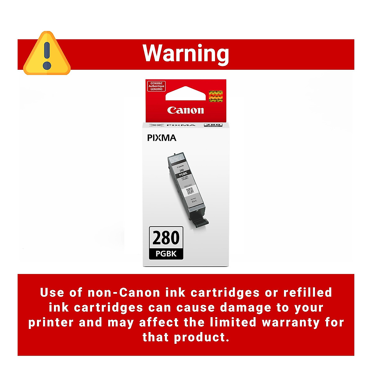 Canon PGI-280 Pigment Black Ink Tank Compatible to printer TR8520, TR7520, TS9120 Series,TS8120 Series, TS6120 Series, TS9521C, TS9520, TS8220 Series, TS6220 Series