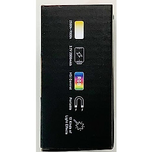 VIJIM Ulanzi VL49 RGB Video Light w 3 Cold Shoe,Mini Rechargeable LED Camera 360degFull Color Portable Photography Lighting Support Magnetic Attraction,2500-9000K Dimmable LED Panel Lamp w LCD Display