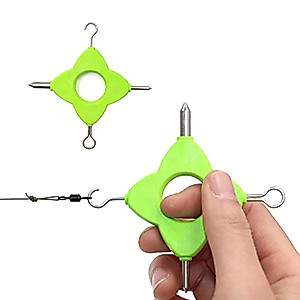 BESSTUUP Portable 4-in-1 Fishing Puller Knot Tool Fish Hook Knottting Tackle
