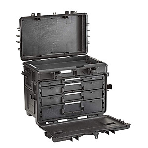 Mobile Tool Chest With Drawers, Military Grade, NATO Certified, Waterproof, Stackable, Lockable, Impact Resistant