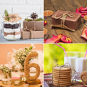 Tenn Well Jute Twine, 328Feet 2.32mm 6Ply Natural Garden Twine, Heavy Duty Twine String for Crafts, Gift Wrapping, Gardening, Packing, Christmas Decorations