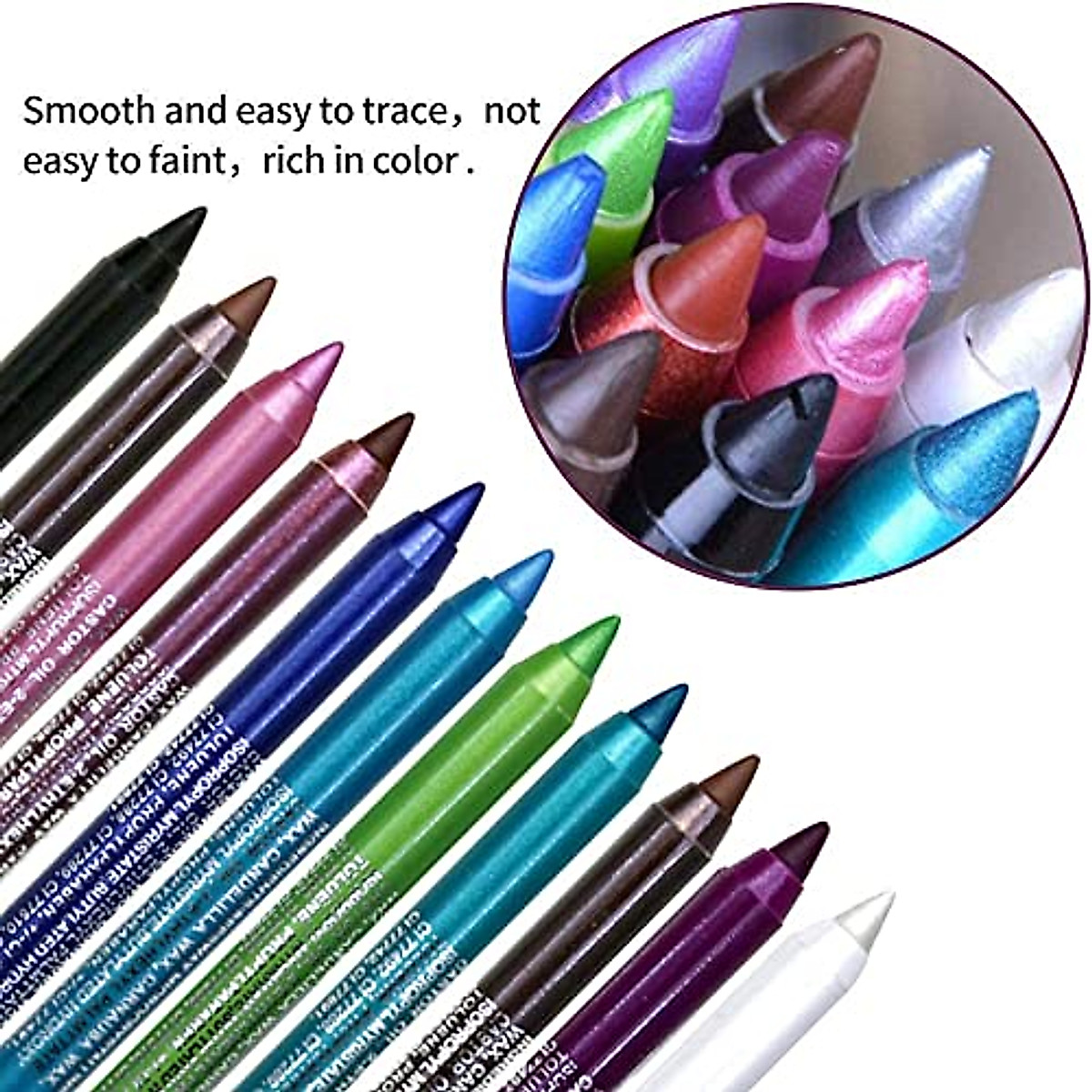 Multi Color Eyeshadow Eyeliner, Metallic Glossy Smoky Eyeliner, Long Lasting Professional Eye Makeup Eyeliner Waterproof Eyeliner Pen Eye Cosmetics Makeup Tools (03 pink)