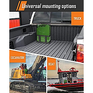 SPARKWHIZ Jerry Gas Can Holder, 5 Gallon / 20 Liter Steel Jerry Can Mount, 2023 Upgrade