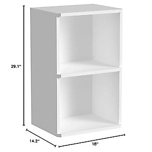 Way Basics Vinyl Record Storage - 2 Tier Book Shelf Turntable Stand (Fits 170 Albums)